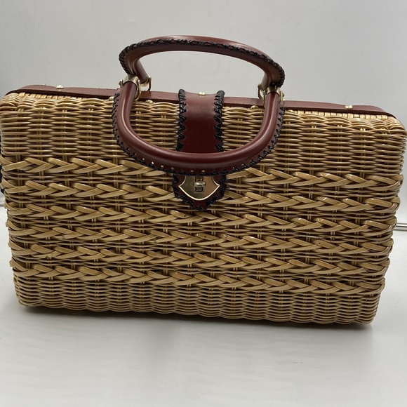 Atlas | Bags | Princess Charming By Atlas Vintage Wicker Briefcasepurse ...